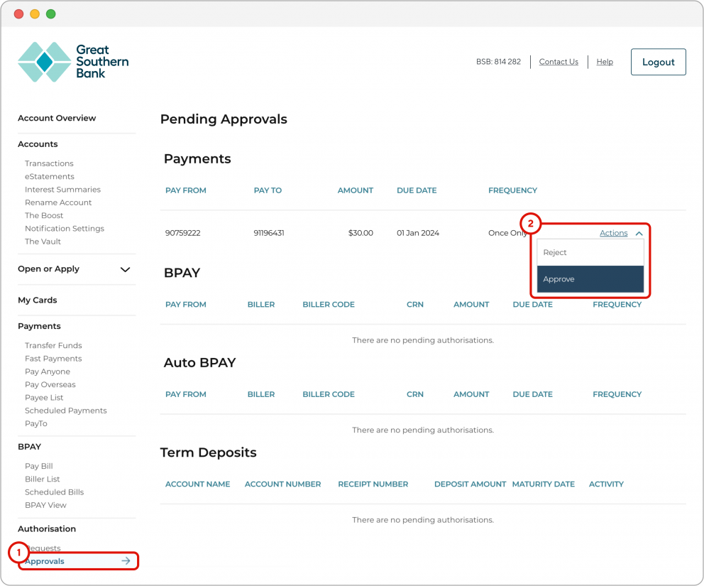 How to authorise changes for a joint bank account | Great Southern Bank